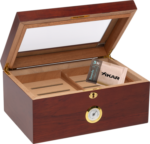 Milano Glasstop Humidor - Display Premium Cigars in Style