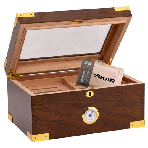 Milano Elegant Glasstop Humidor - Display Premium Cigars in Style